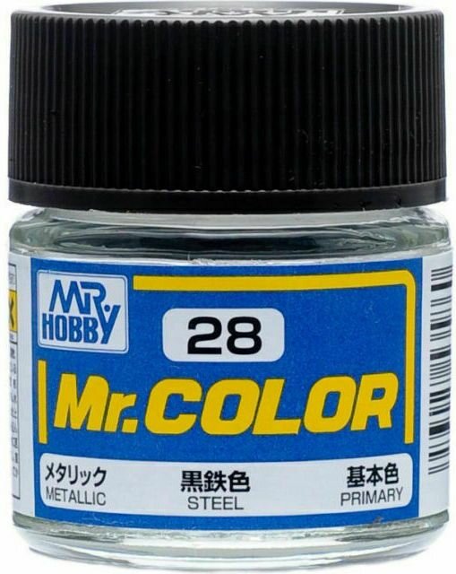 C 28 краска художественная т. м. MR.HOBBY 10мл STEEL