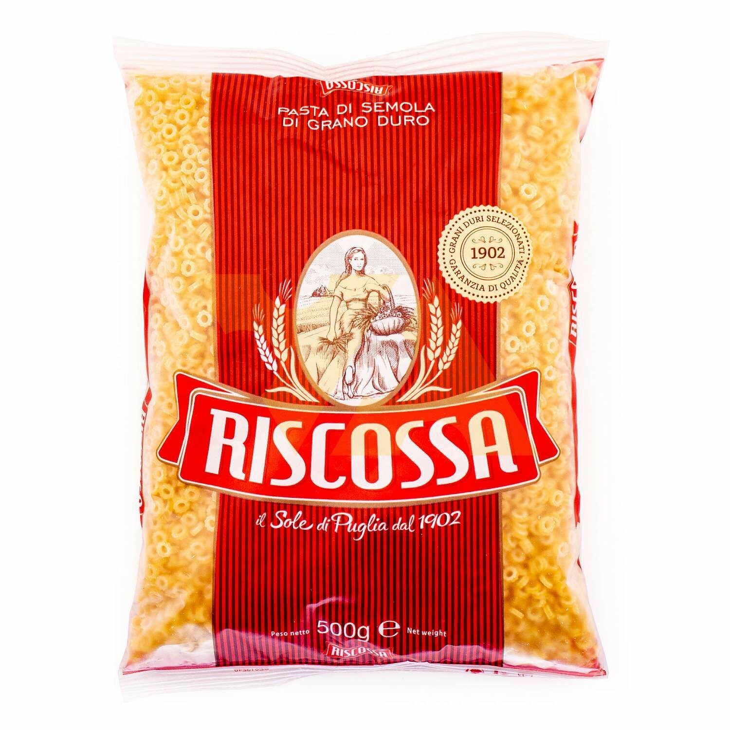 Анеллетти №74, паста из твердых сортов пшеницы, RISCOSSA, 0,5 кг