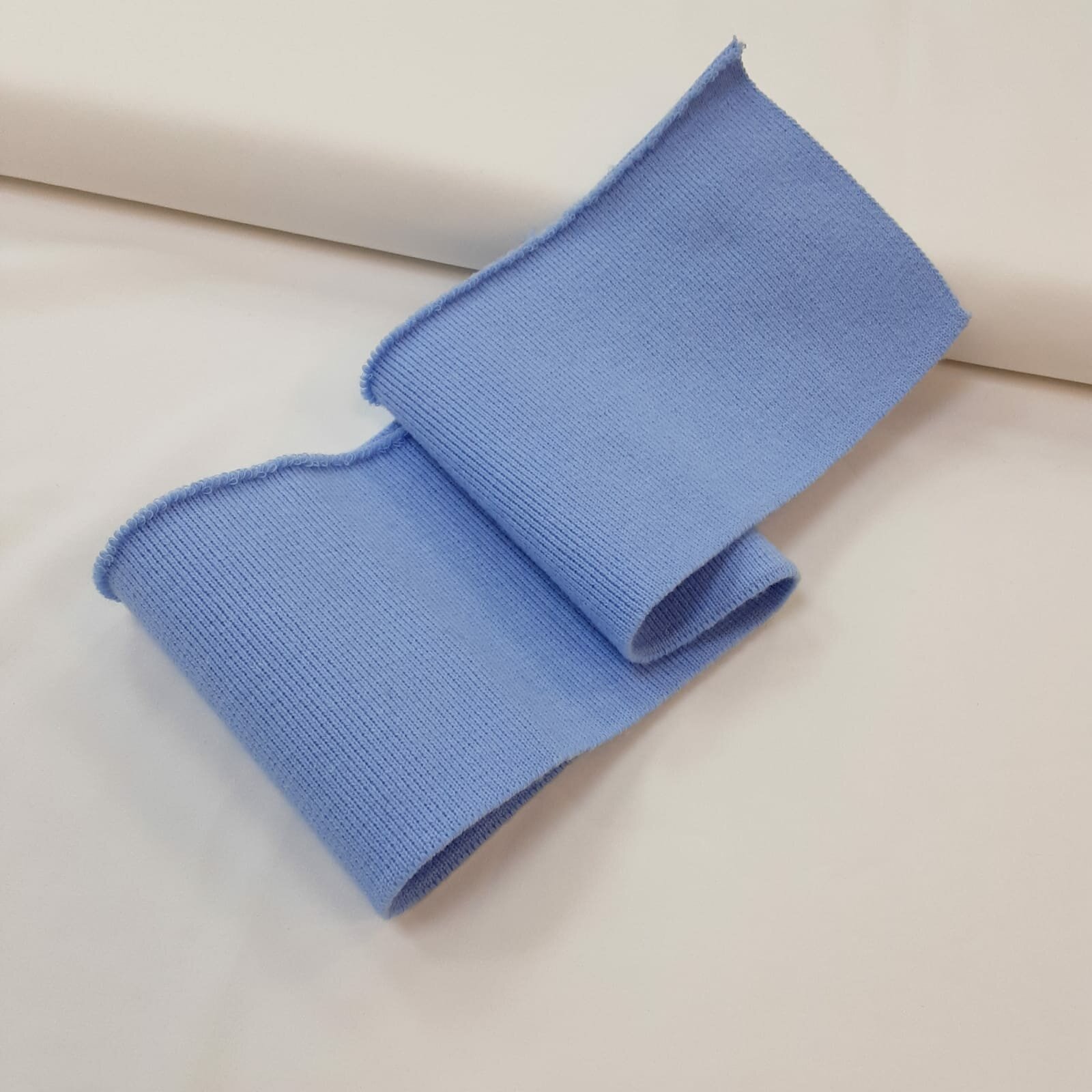 Воротник( 40*8) для рубашки поло, голубой , хлопок 100%, 1 шт.