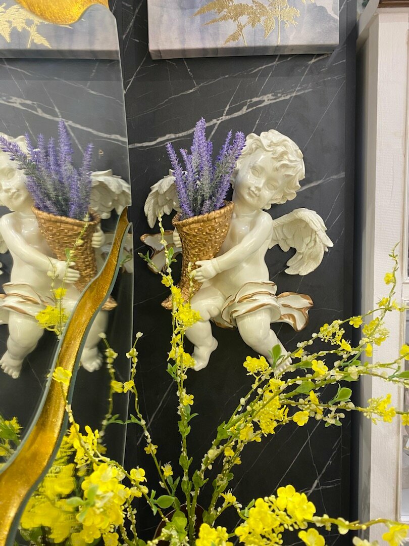 Декор настенный Ангел Casaentera CE12-7422167 левый белый 300х390h