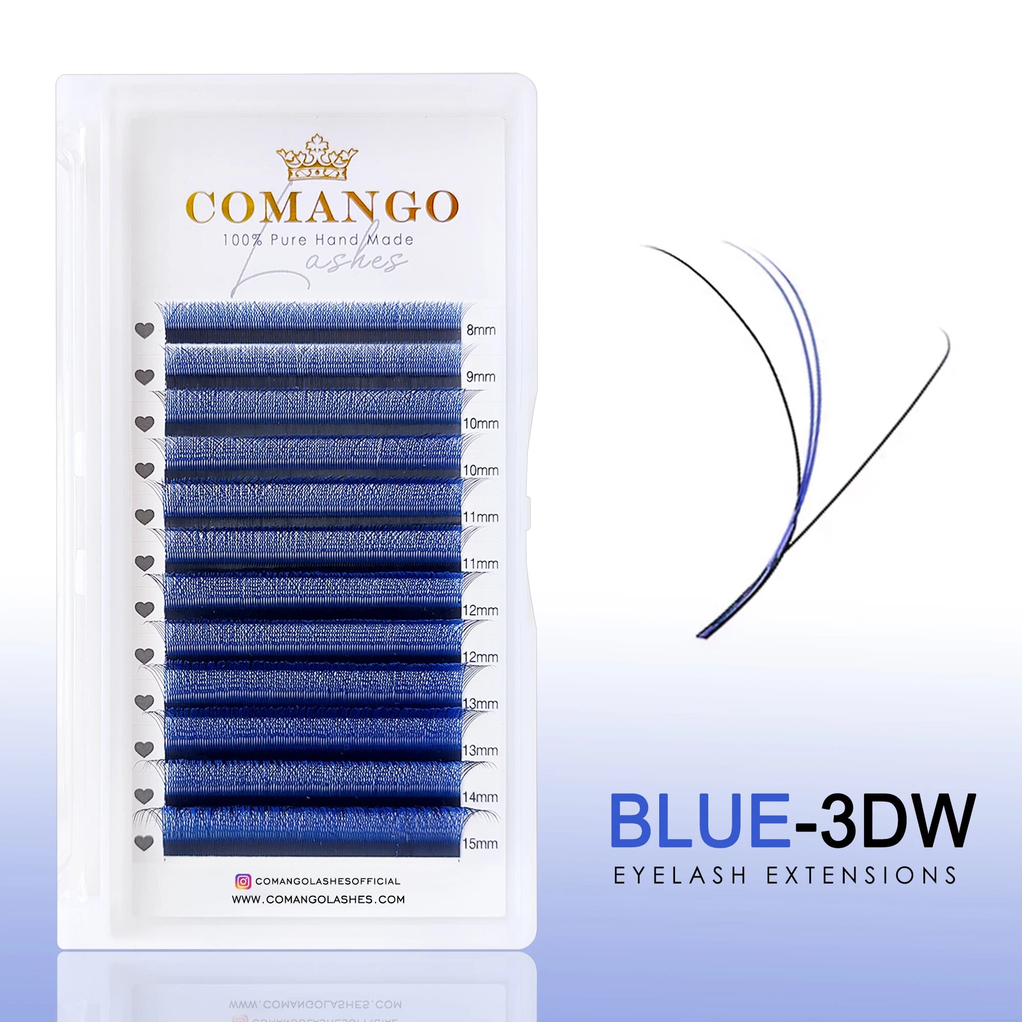 COMANGO 3D ресницы для наращивания, Синий C