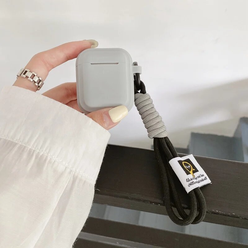 Модный мягкий силиконовый чехол с ремешком для AirPods Pro, защитный чехол для беспроводных наушников AirPods 3 2 1, зарядное устройство