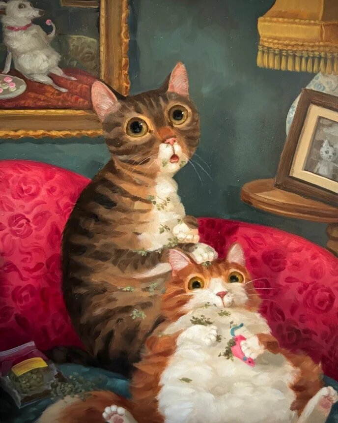 Постер "Коты в интерьере", 30x40см, PF56016