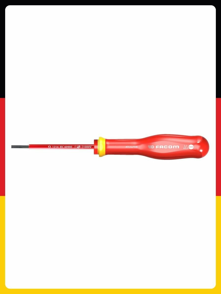 Отвертка Facom 1000V 3.5мм 75мм