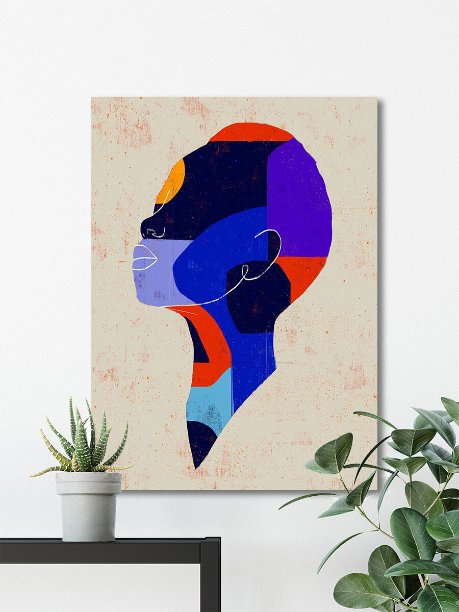 Лицо девушки / картина абстракция / в современный интерьер, модерн, 20х30 см.