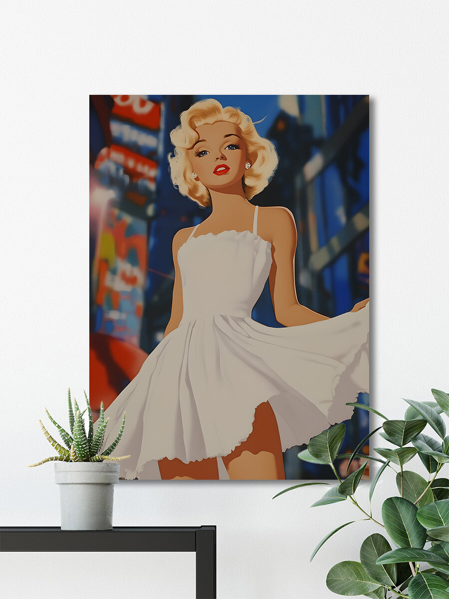 Картины на стену для интерьера / вертикальные - Монро, картина 50х70 см.