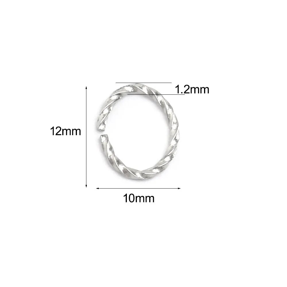 50 шт, соединительные кольца из нержавеющей стали oval 10x12mm
