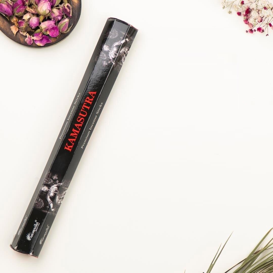 Premium Incense Sticks KAMASUTRA, Aromatika (Премиум ароматические палочки камасутра, Ароматика), шестигранник, 20 г.