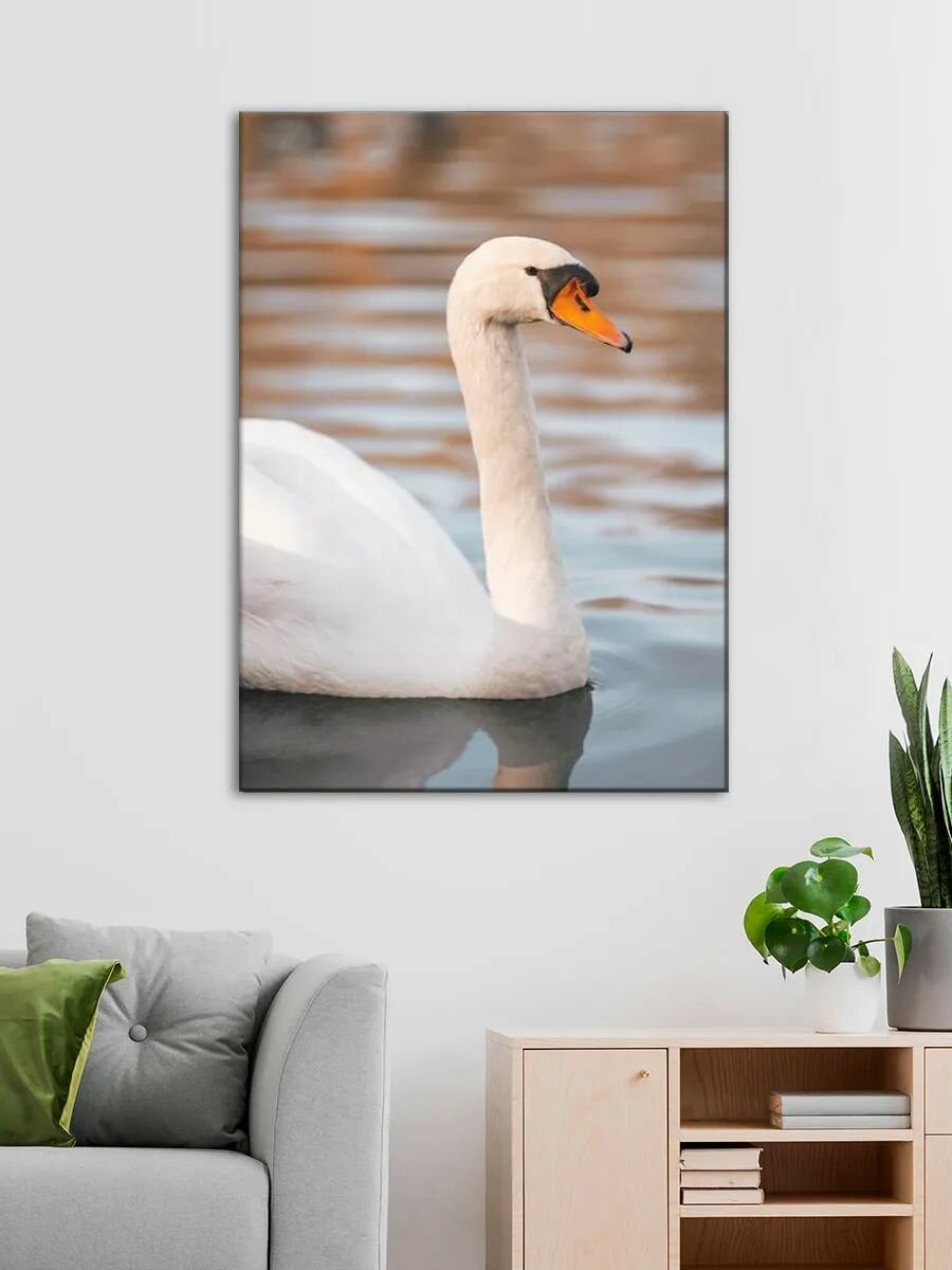 Картина на стену "Лебеди", 50х70 см