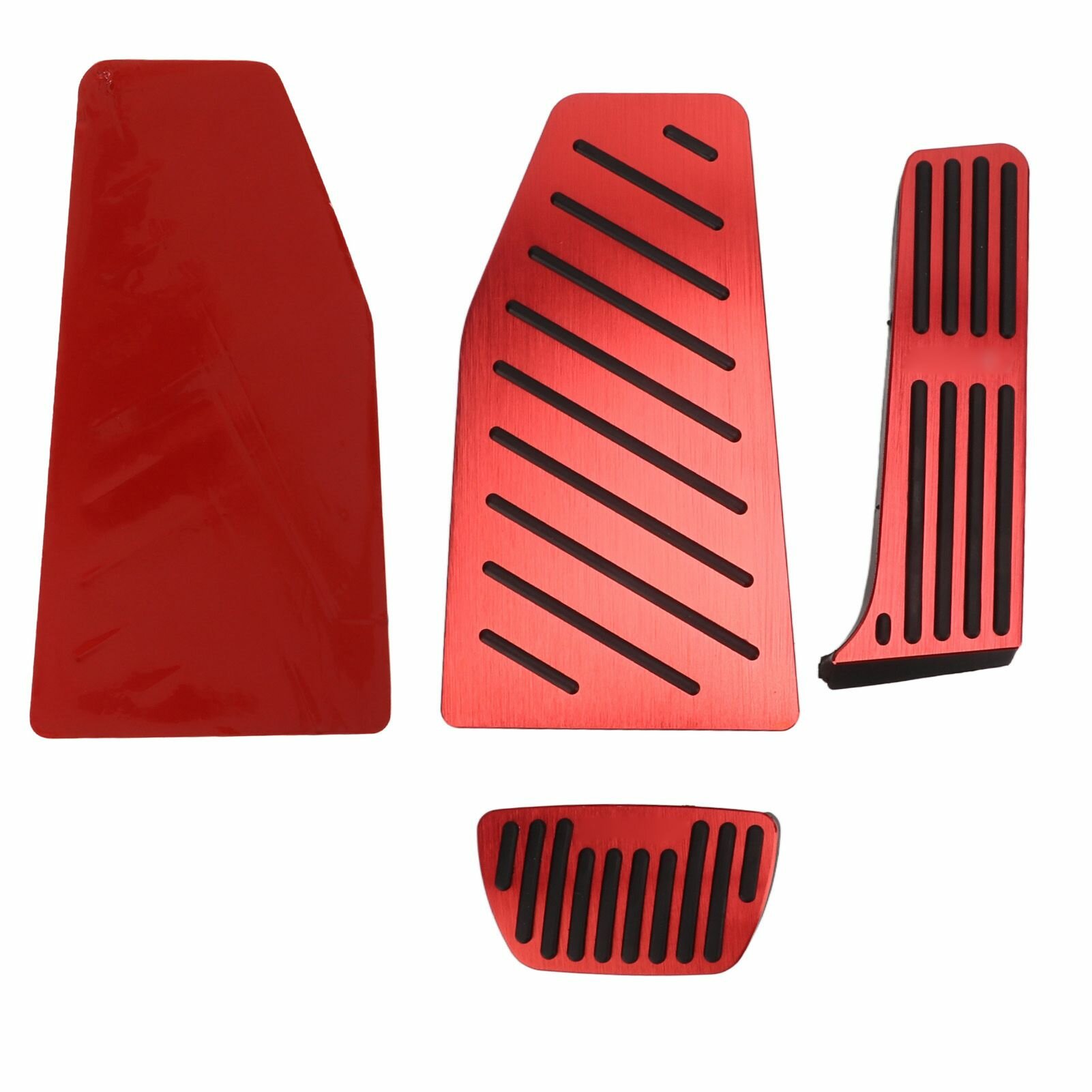 Комплект алюминиевых накладок педалей красный для Toyota RAV4 2019+