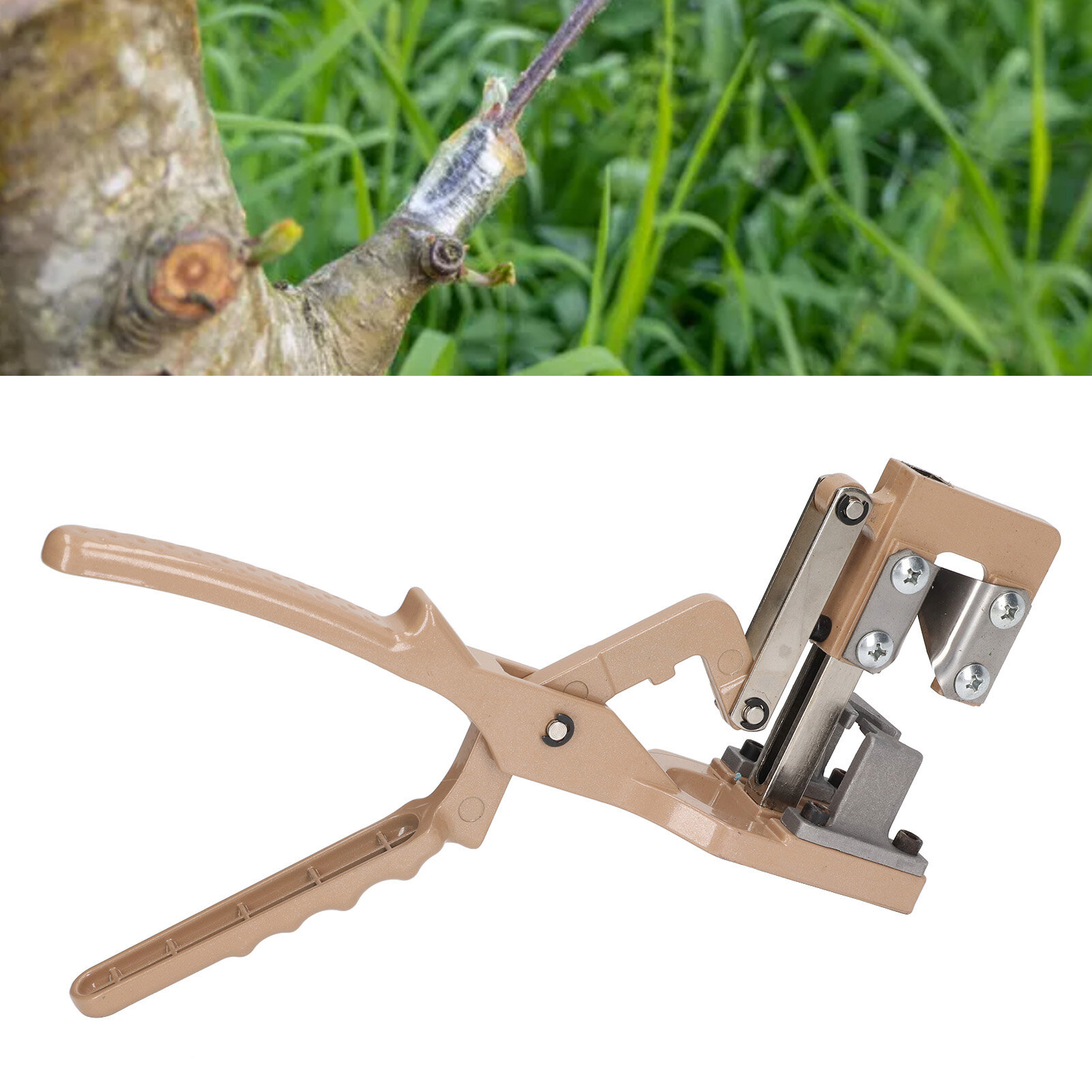 Серые многофункциональные ножницы для прививки, нескользящий V-образный секатор для резки прививки, инструмент для садовой фермы