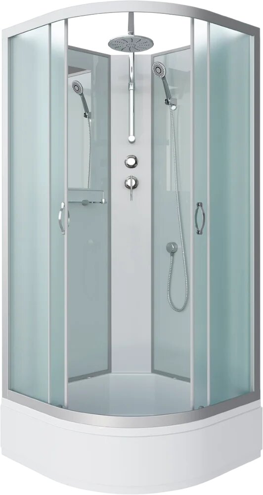 Душевая кабина Niagara Classic NG-3302-14BKT 100х100 см, без крыши, с тропическим душем
