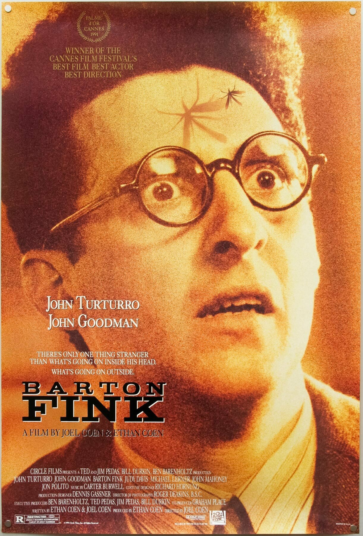 Плакат, постер Бартон Финк (Barton Fink 1991) на бумаге, размер 42х60см