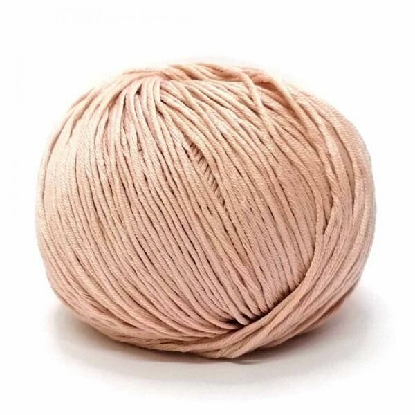 Пряжа Weltus Egitto (100% мерсеризованный хлопок, 120м/50г) цвет 1310 розовый беж, 5 мотков/600м