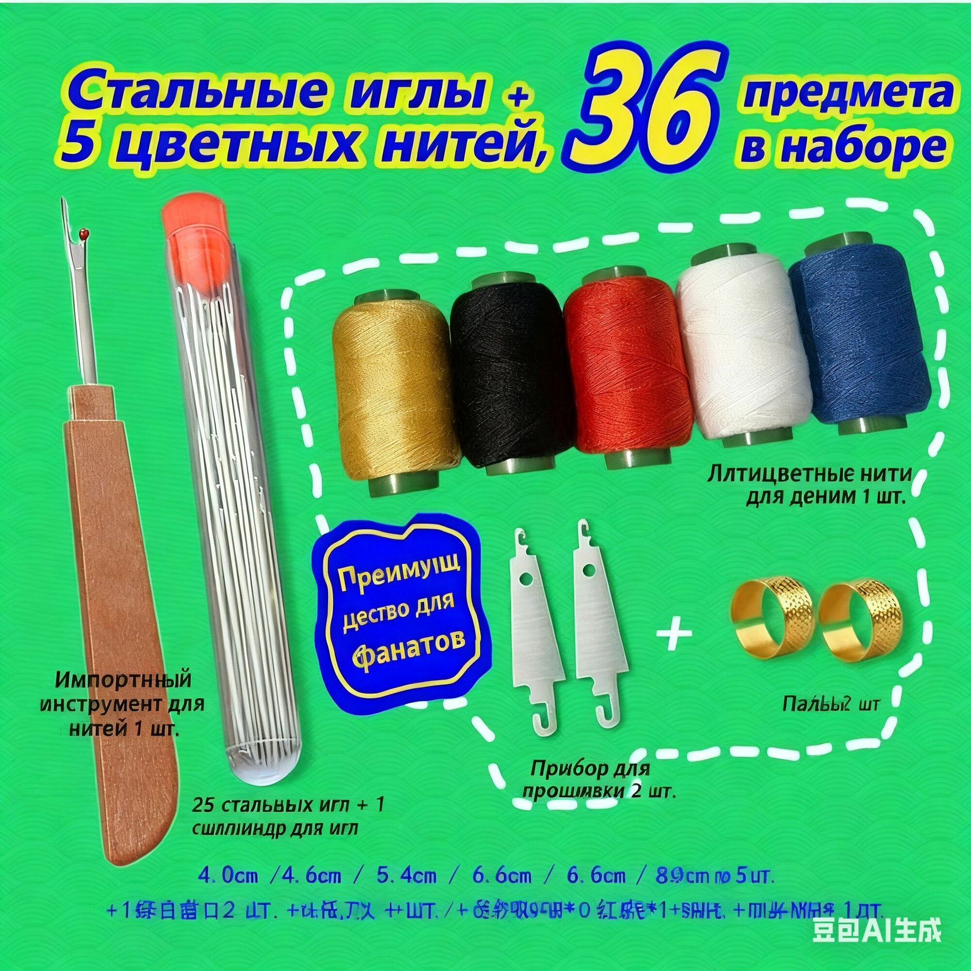 Ручные швейные иглы для пожилых людей с большим отверстием удобное использование