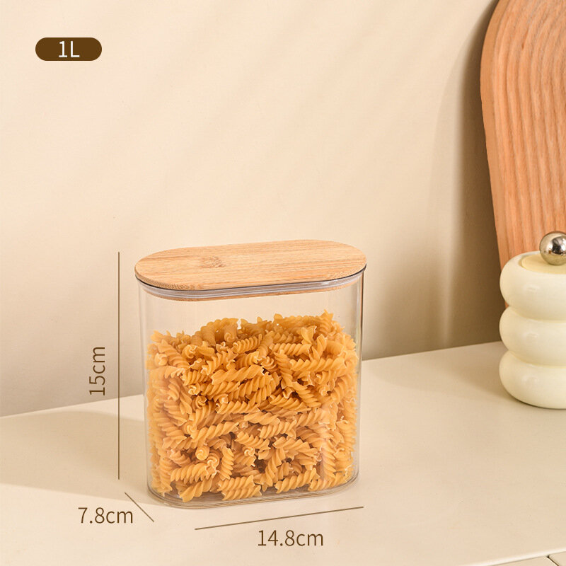 Банки для хранения De Ju, пластик, герметичные, овальные, 1 л