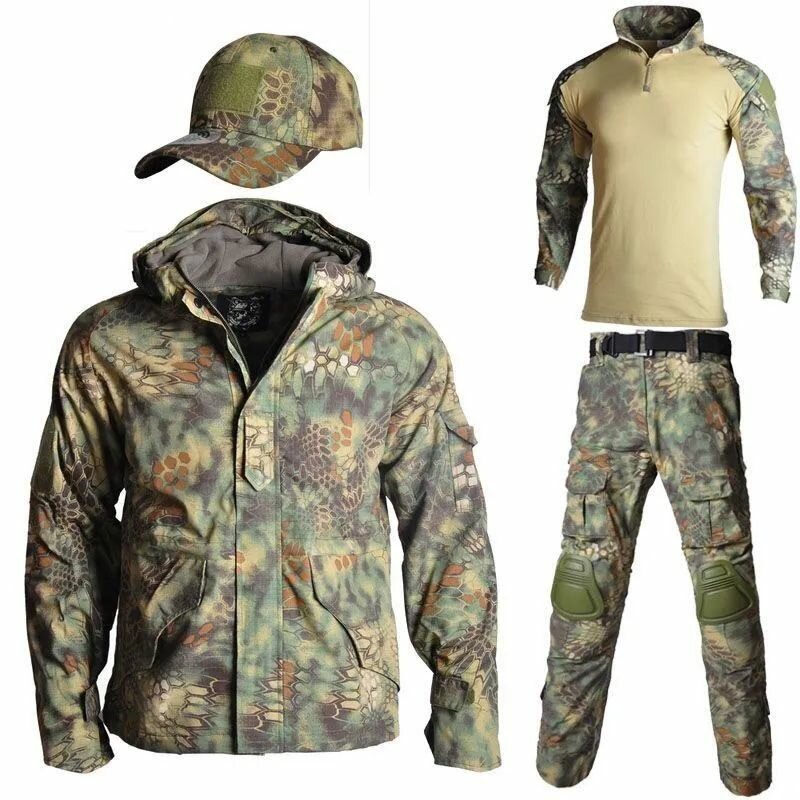 Зимний флисовый камуфляжный тактический костюм Tactical 7.62