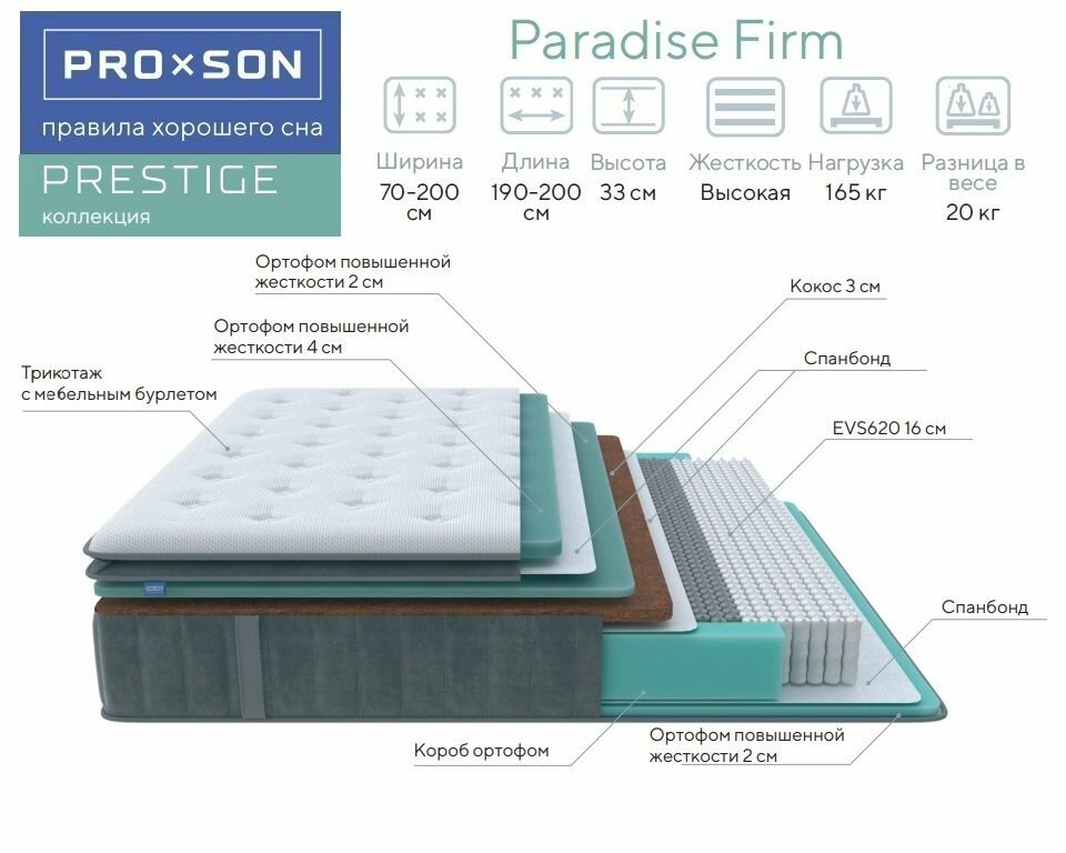 Матрас Paradise Firm Latte