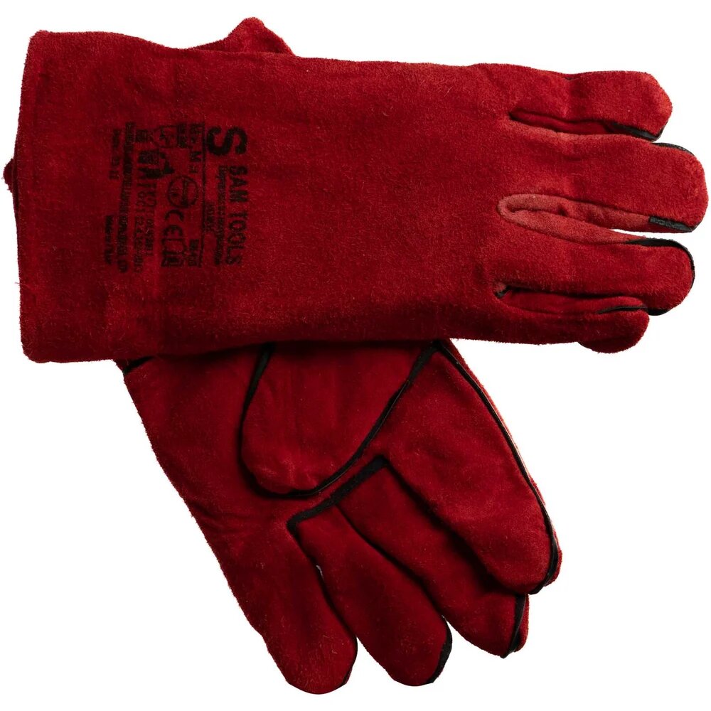 Перчатки сварочные SAMGRUPP красные, краги, р 14/3XL, 10 пар SAMC-070000001-10