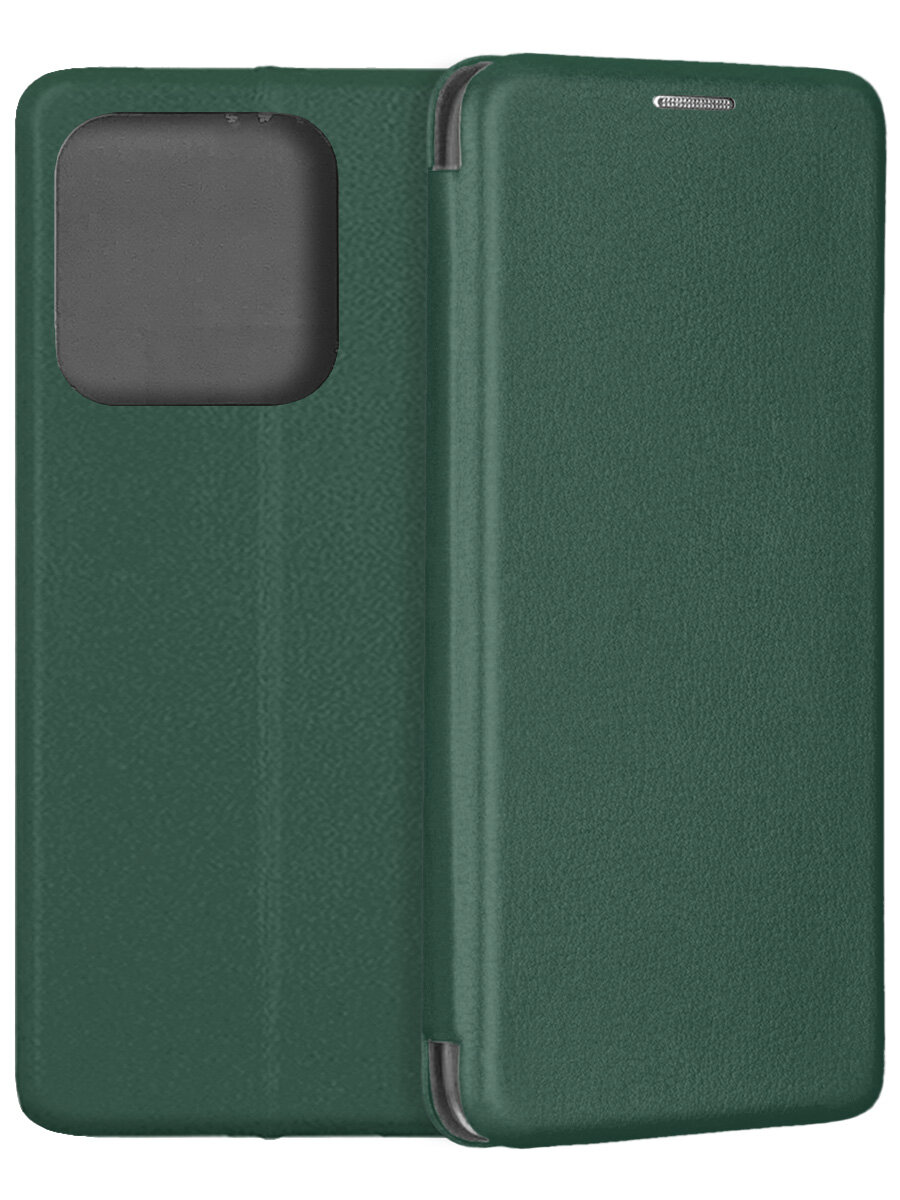 Чехол-книжка для Redmi Note 14 4G зеленый / подставка, отделение для карт