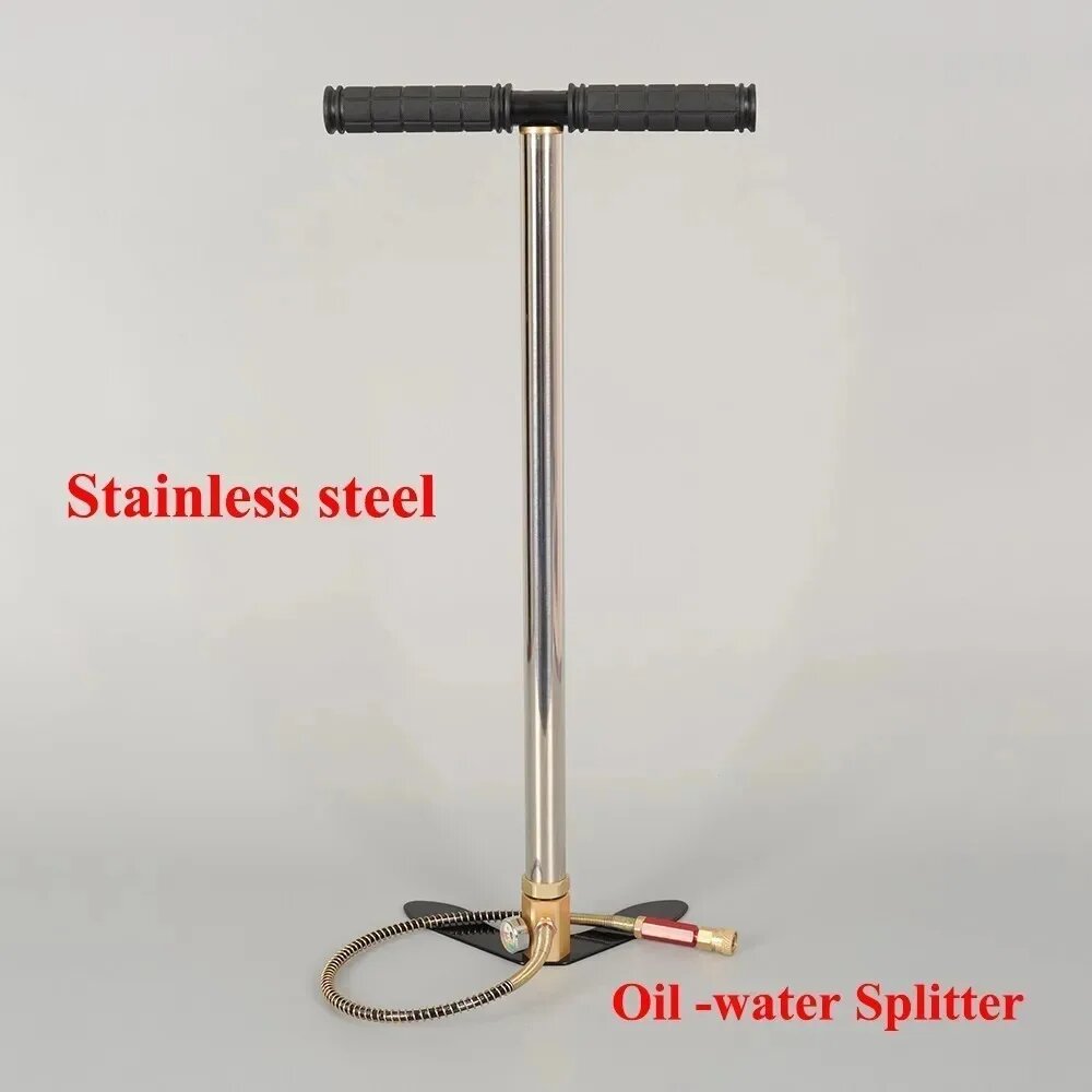 3-ступенчатый мини-воздушный насос PCP, 300 бар, 30 мпа, 4500 фунт/кв. Дюйм, ручное управление, для автомобиля, мотоцикла, велосипеда, компрессор высокого давления, Stainless steel