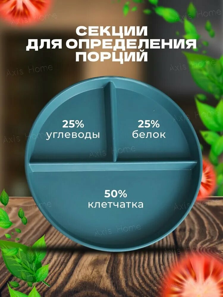 Тарелка "Морская волна" 23 см 1 шт синий