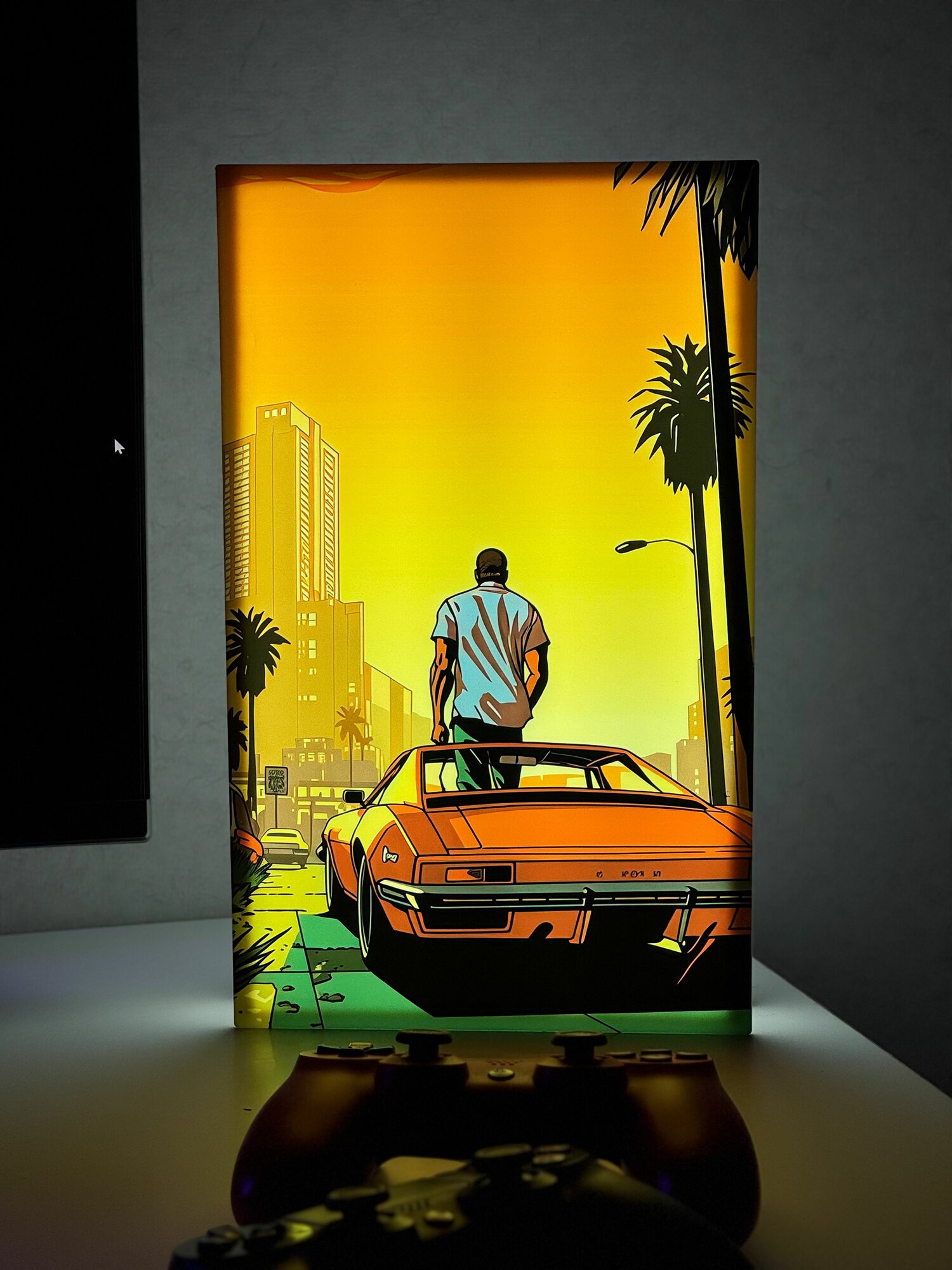 Светильник-постер GTA Vice City / San Andreas, акриловый