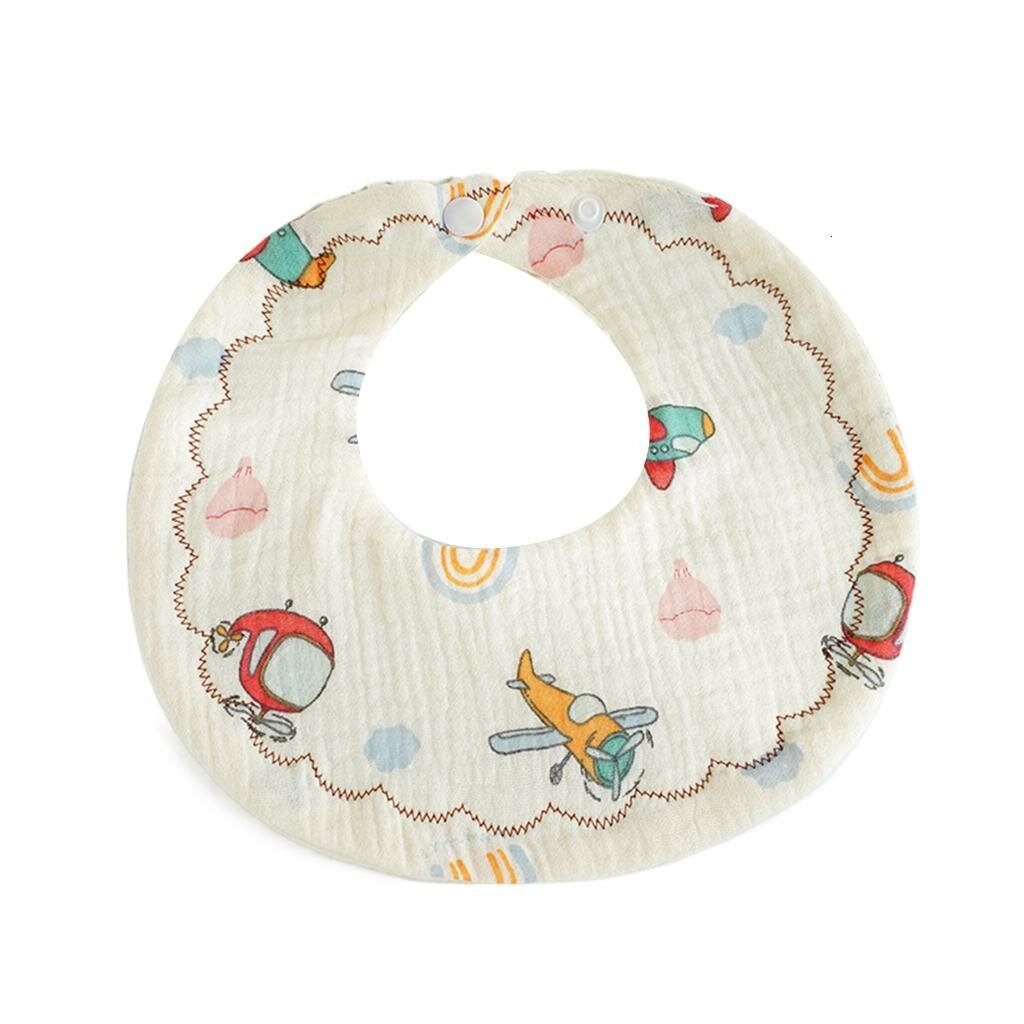 Детский Нагрудник 6-Слойный Нагрудник для Кормления с Мультяшным Рисунком для Малышей, Пускающих Слюни, Фартук, Хлопчатобумажные Салфетки От Отрыжки
