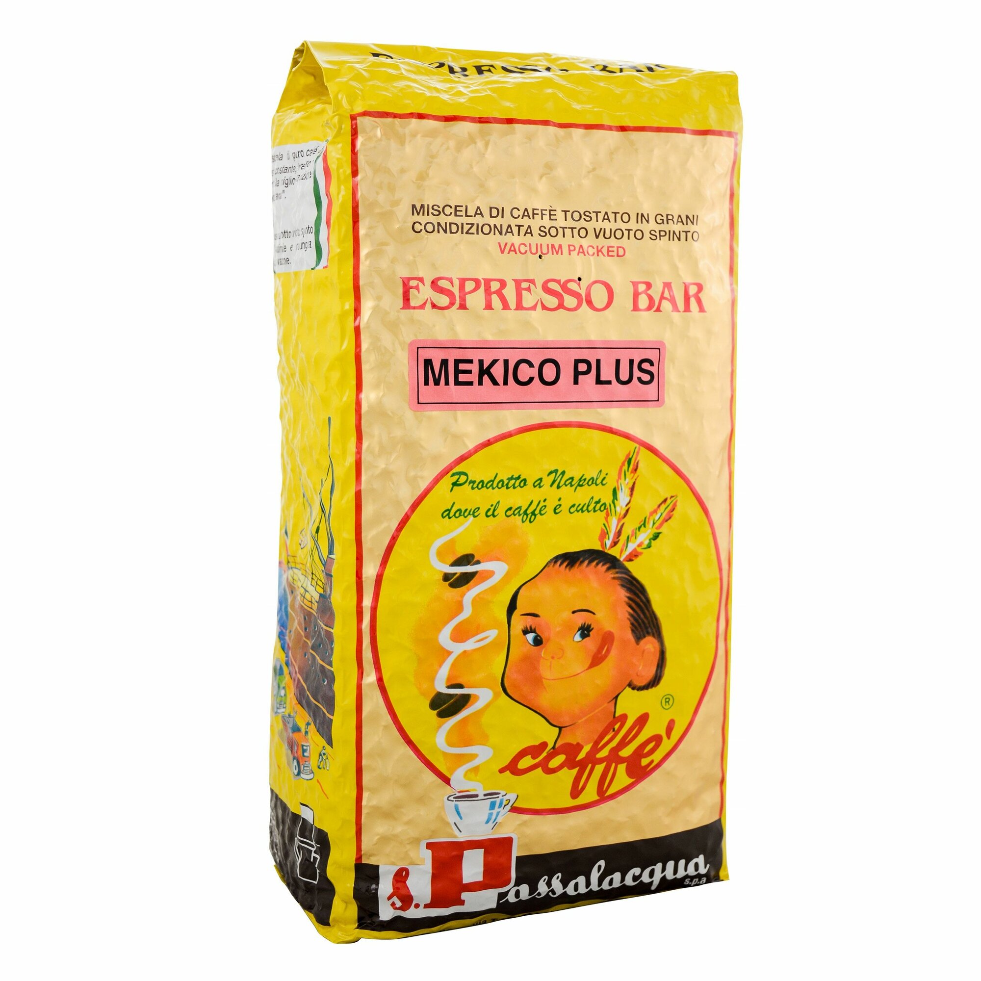 Кофе в зернах Passalacqua Mekico Plus 97% арабика, 3% робуста 1 кг