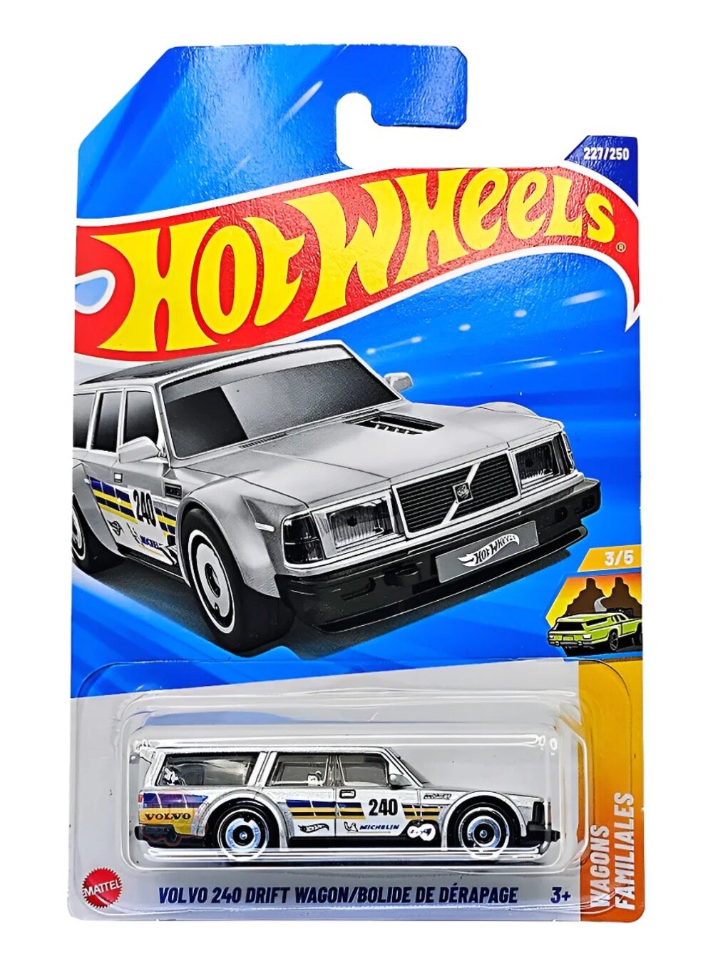 JBB40 Hot Wheels машинка металлическая игрушка коллекционная масштабная модель Volvo 240 Drift Wagon кейс 2025