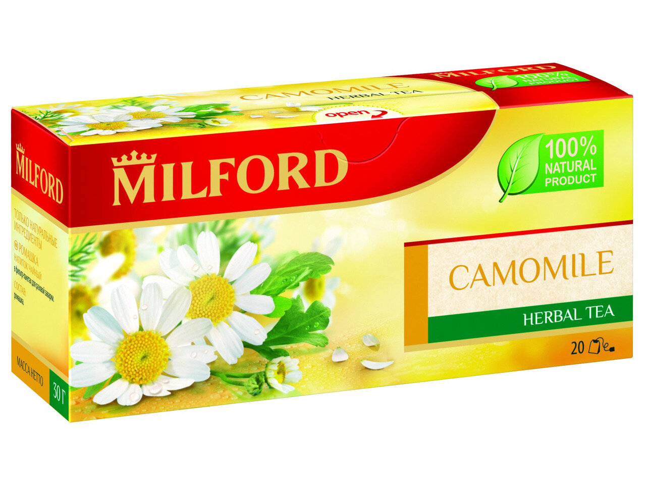 Чай травяной MILFORD ромашка, 20пак x 3 упаковки
