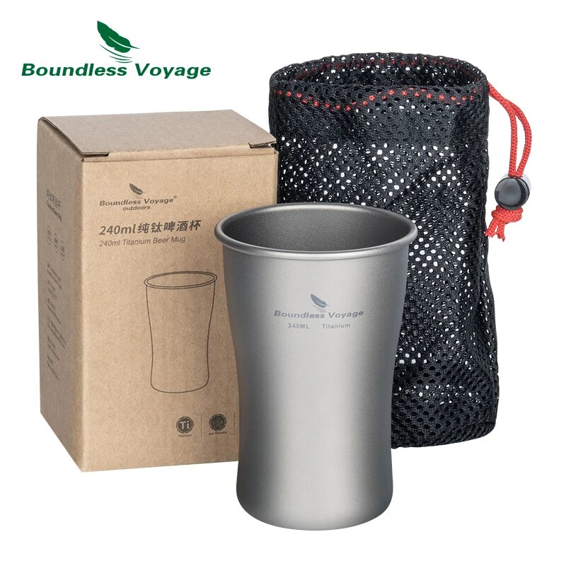 Boundless Voyage титановые кружки для пикника Ti3231D 240ml,