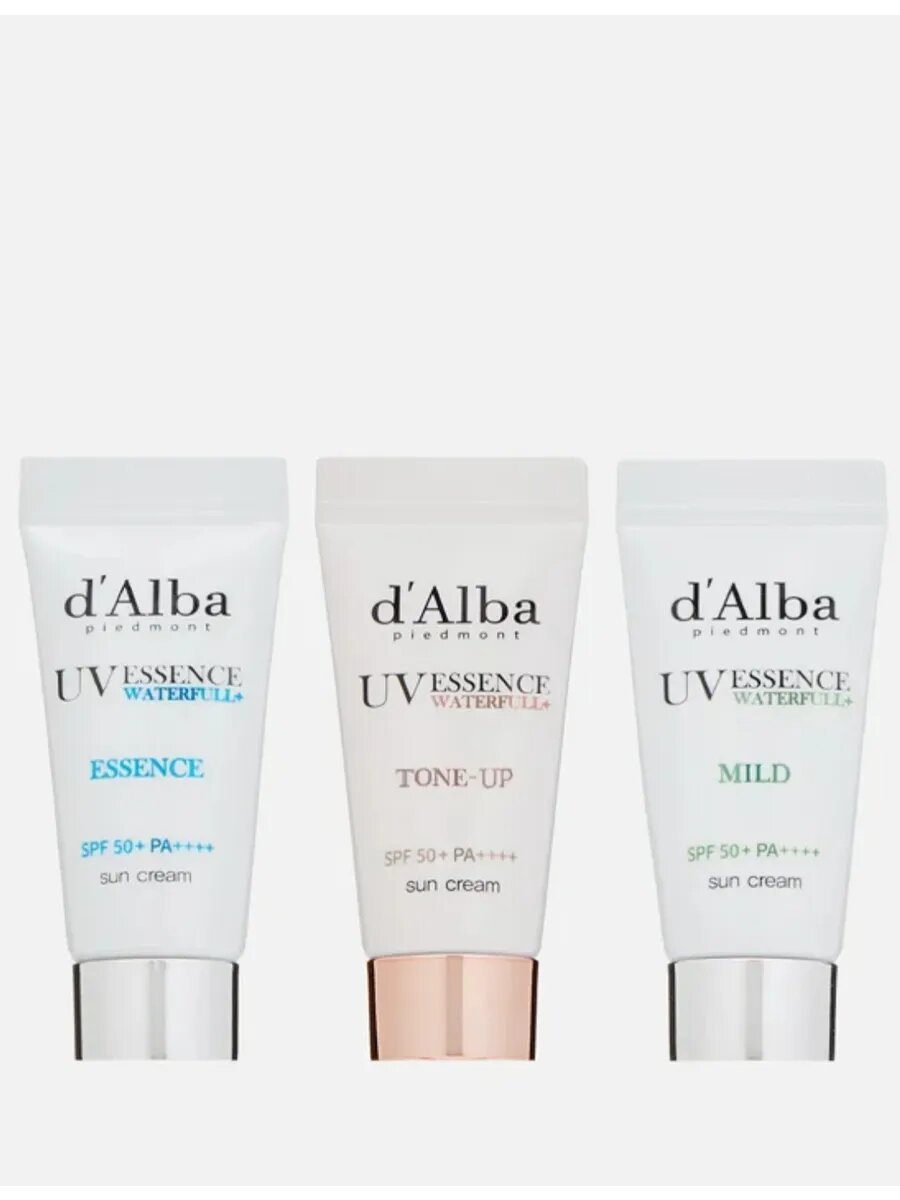 Набор миниатюр солнцезащитных кремов D'ALBA vegan sun cream kit, Адвент