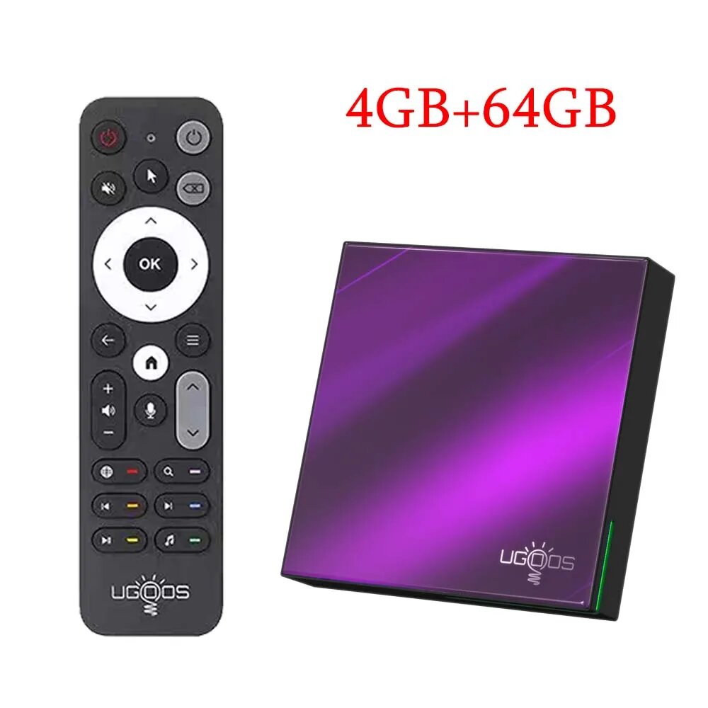 UGOOS SK4 Set Top Box Android 14 4ГБ/64ГБ Европейская вилка (EU Plug), UGOOS SK4