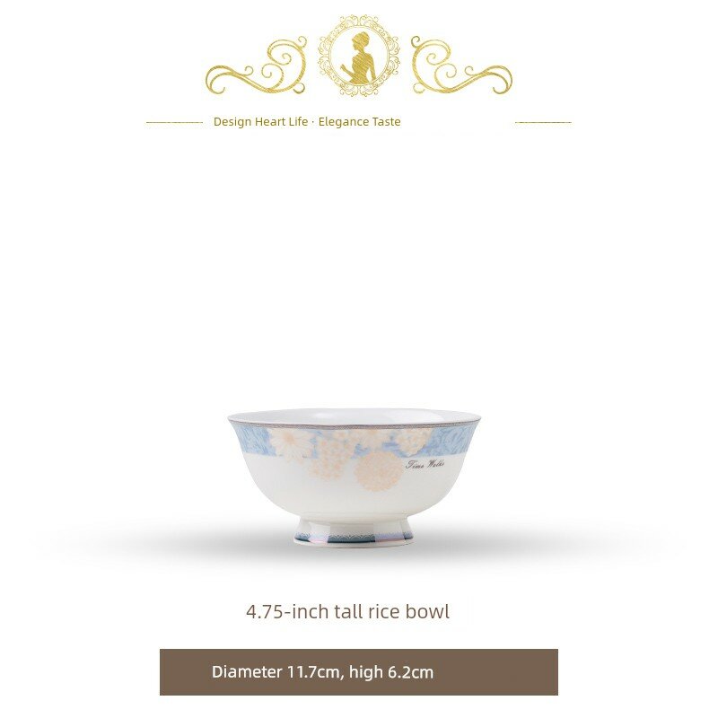 Новый набор посуды 2025 года: тарелки и миски из костяного фарфора Jingdezhen, легкий люкс для дома, идеально для