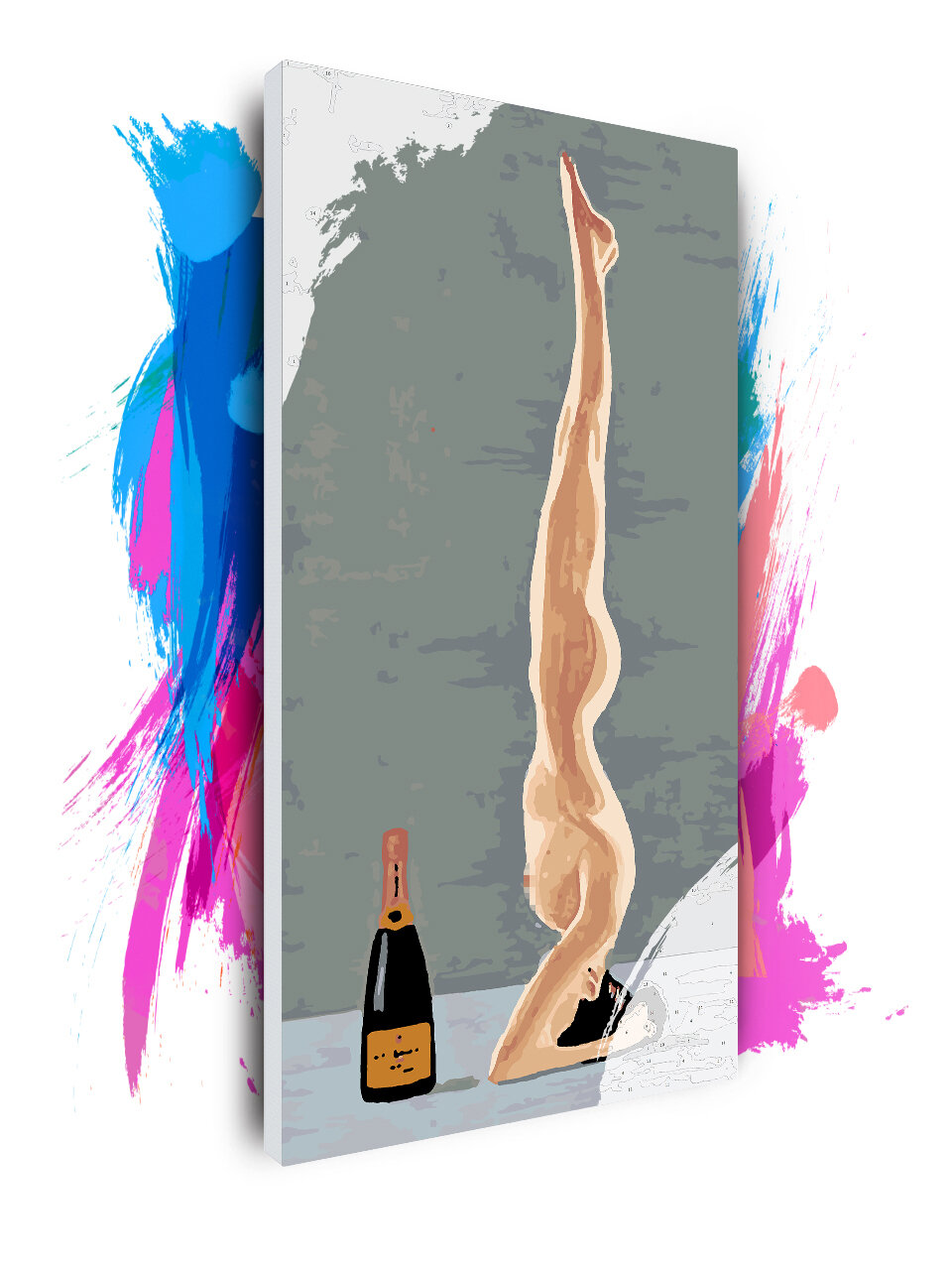 Картина по номерам на холсте I love yoga, 60 х 120 см