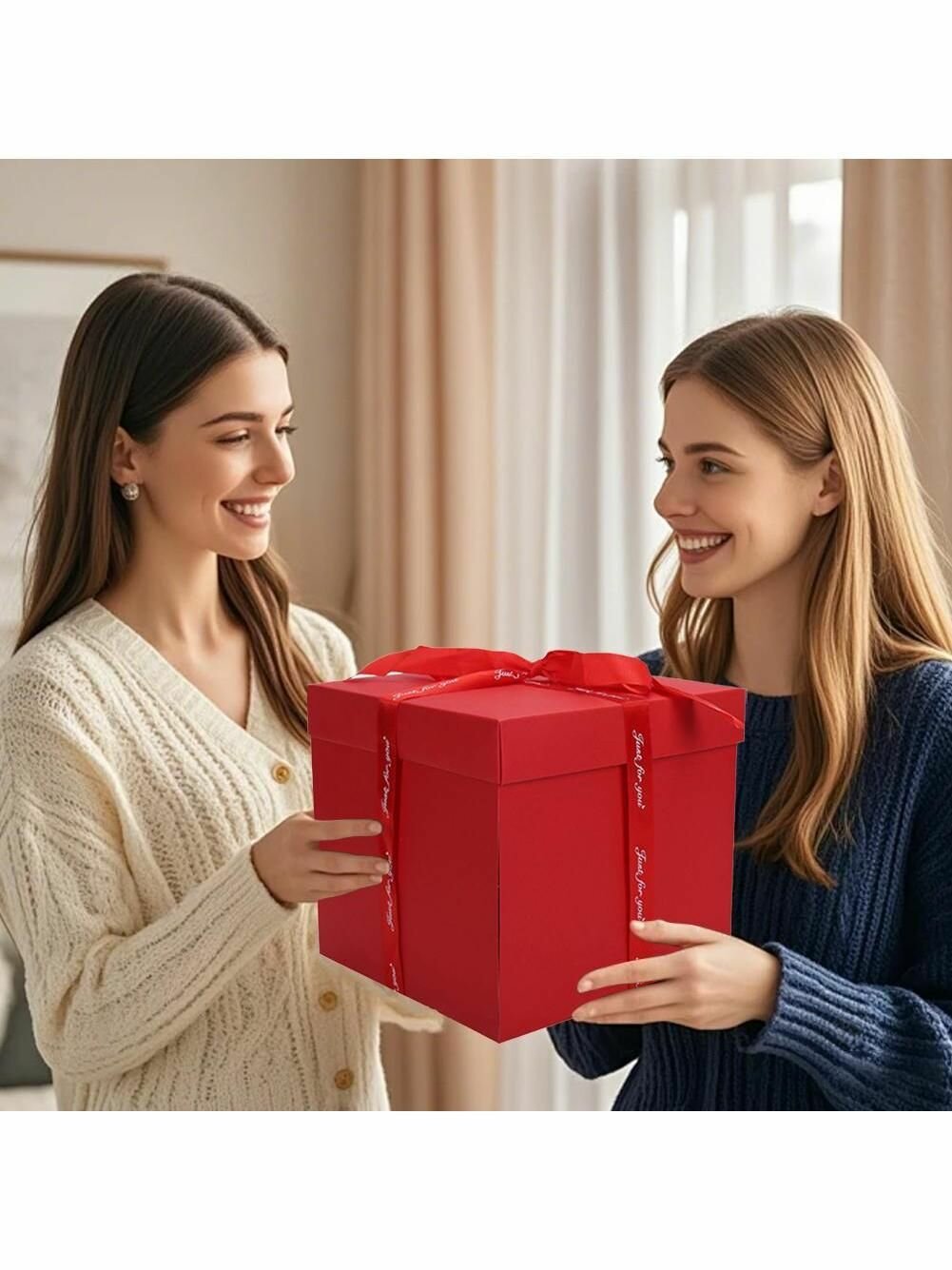 Подарочная коробка распадающаяся коробка раскладушка для сюрпризов и сладостей Юбилеи, различные праздники