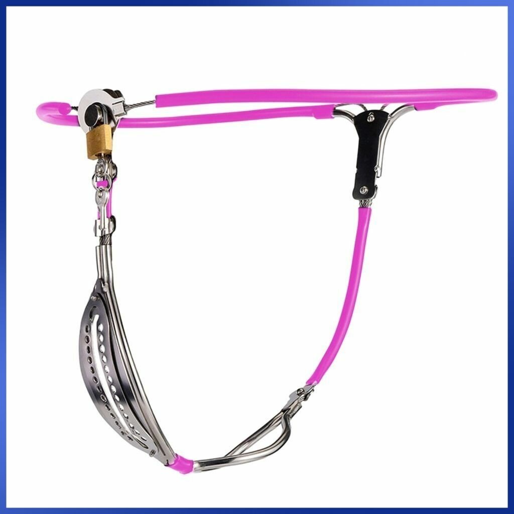 Игрушка pure chastity невидимый замок пояса верности для эротических секс-товаров с защитой от волка-розовый