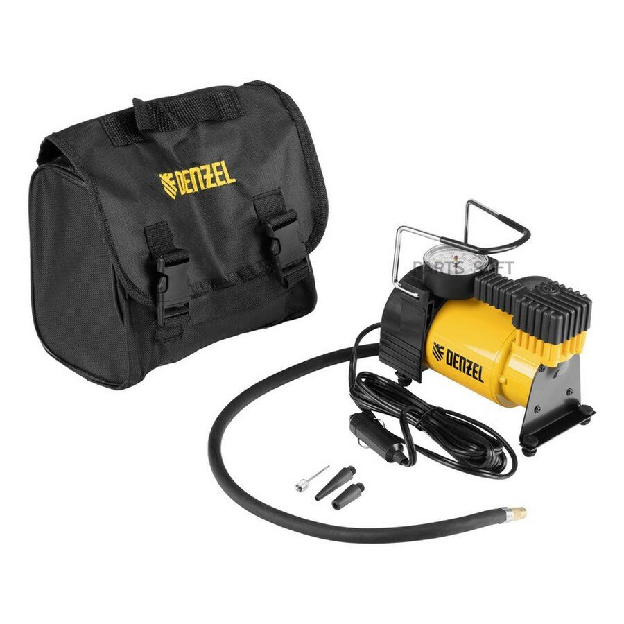 Компрессор автомобильный DС-20, 12 В, 10 АТМ, 35 от официального дистрибьютора, DENZEL, артикул 58054