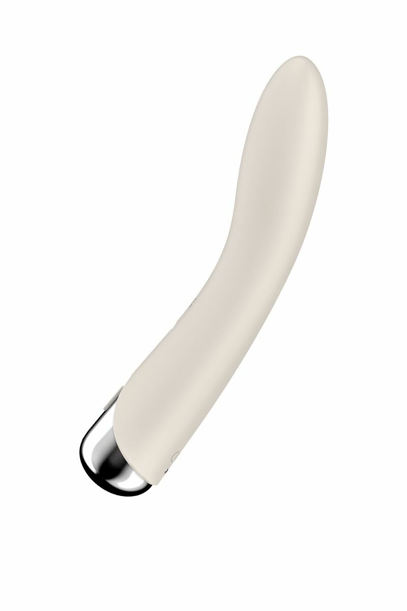 Вибратор для точки G с ротацией Satisfyer Spinning Vibe 1, силикон, бежевый, 17,8 см
