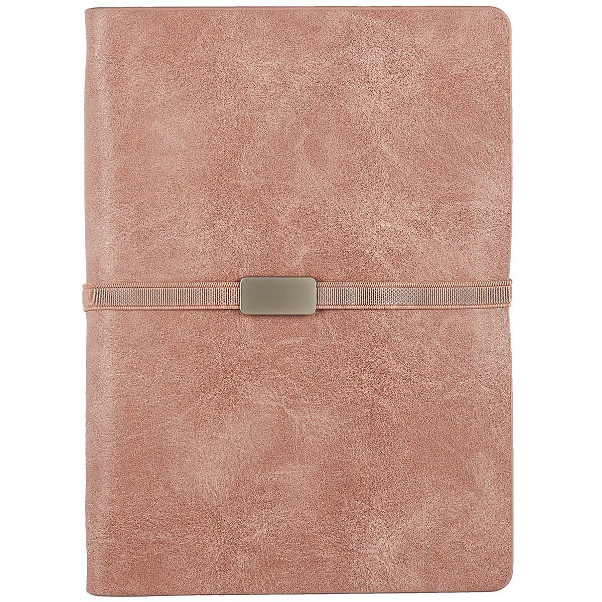 Ежедневник-органайзер недат. А5+ 160л 160*225 "Жатка" розовый, кожзам, мягкий переплет, тонир. блок, 4 кольца, гориз. резинка