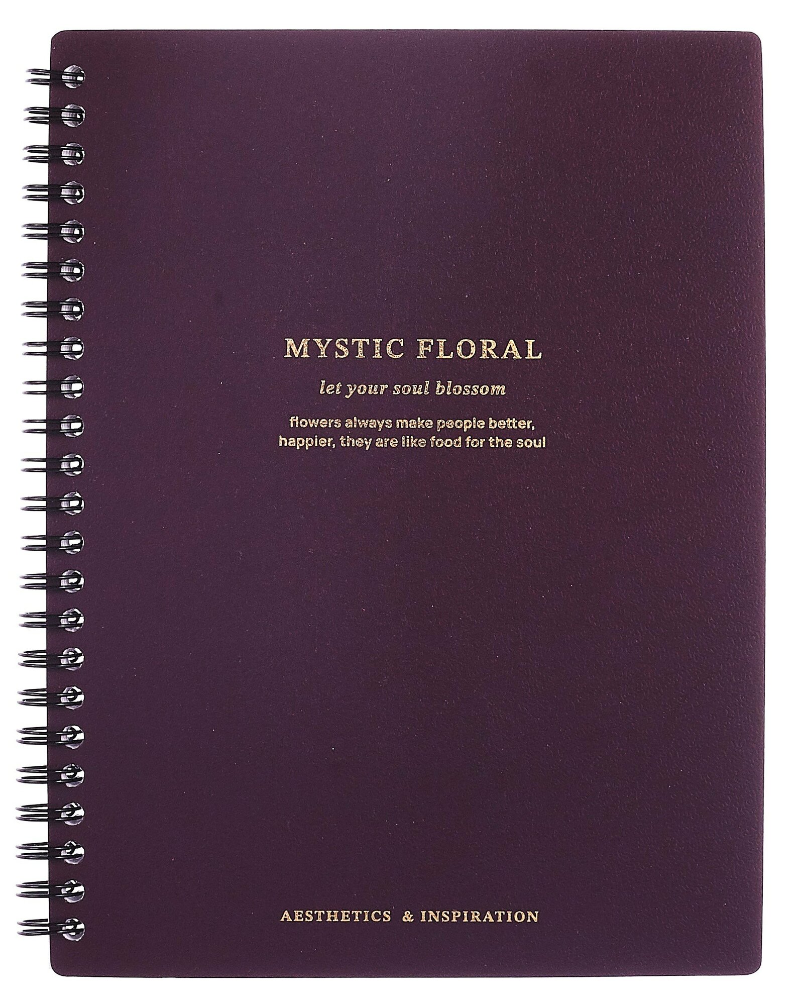 Тетрадь 96 листов в клетку "Blossom", коричневый, на спирали