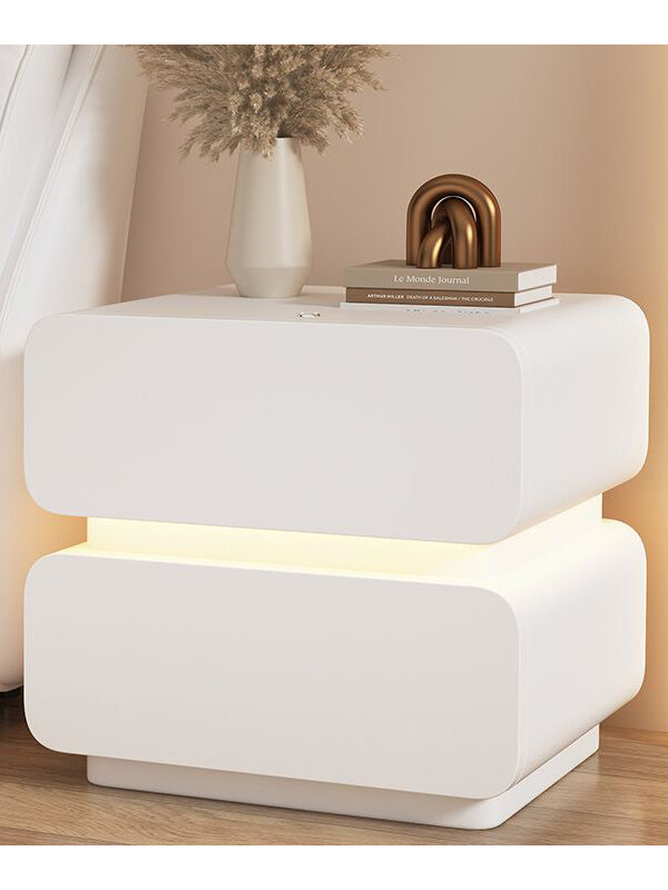 Итальянская тумбочка с подсветкойПрикроватная тумба из массива дерева в стиле минимализм