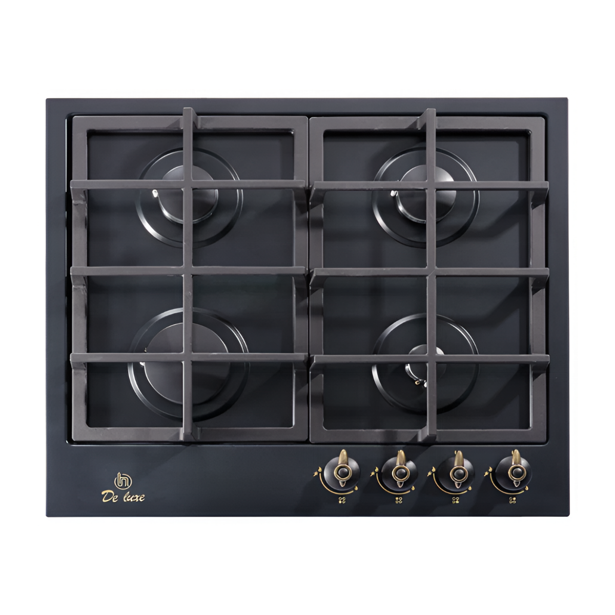 Встраиваемая варочная поверхность Electronicsdeluxe TG4 750231F-079, черная, газовая, газ-контроль, автоподжиг