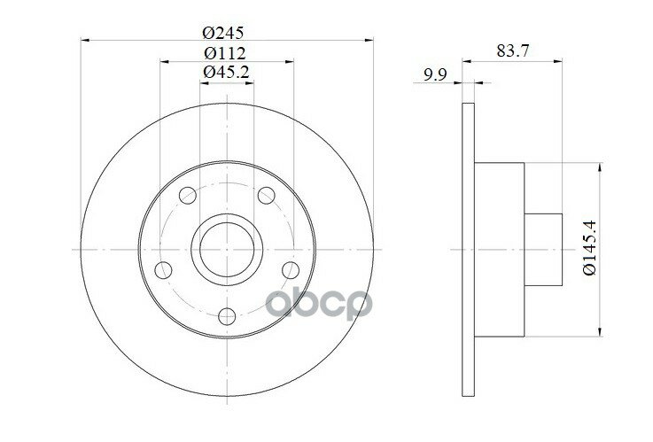 Диск тормозной задн. AUDI A4 1995-2000 S&K арт. SKBD1012