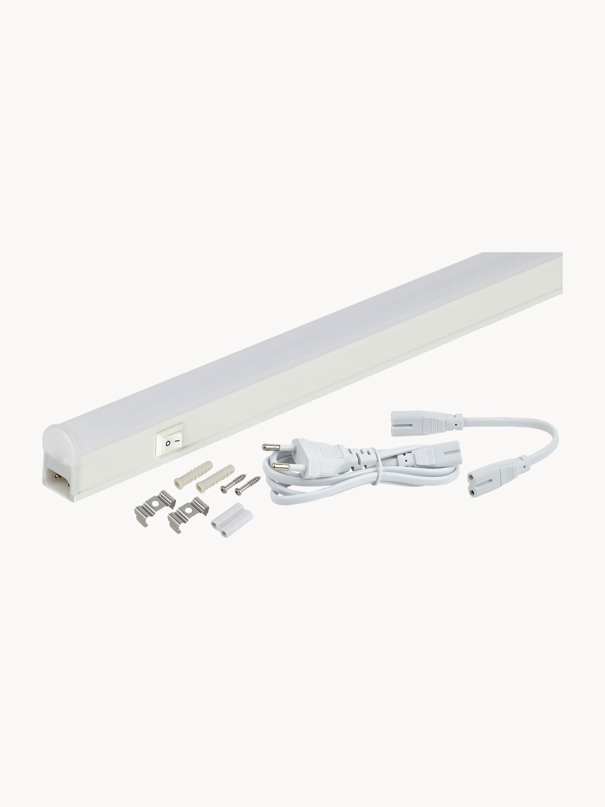 Светильник светодиодный линейный с выключателем 8 Вт 4000К L572мм LLED-01-08W-4000-W ЭРА