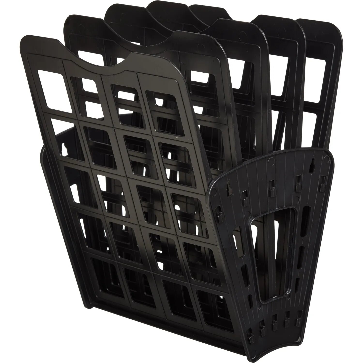 Лоток вертикальный Attache Веер сборный на 4 отделения черный юк