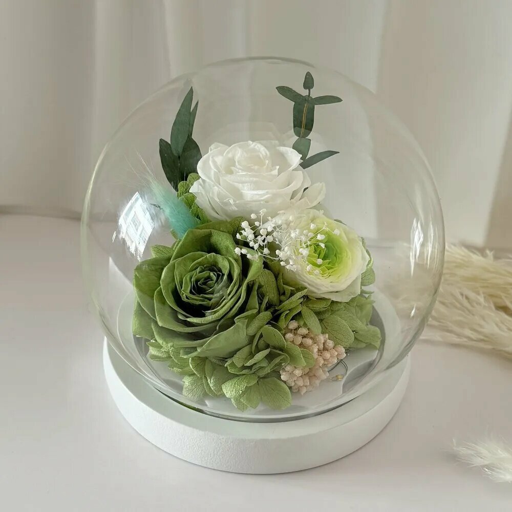 Стабилизированные цветы Кустовая роза, 14 см, 350 гр, 1 шт