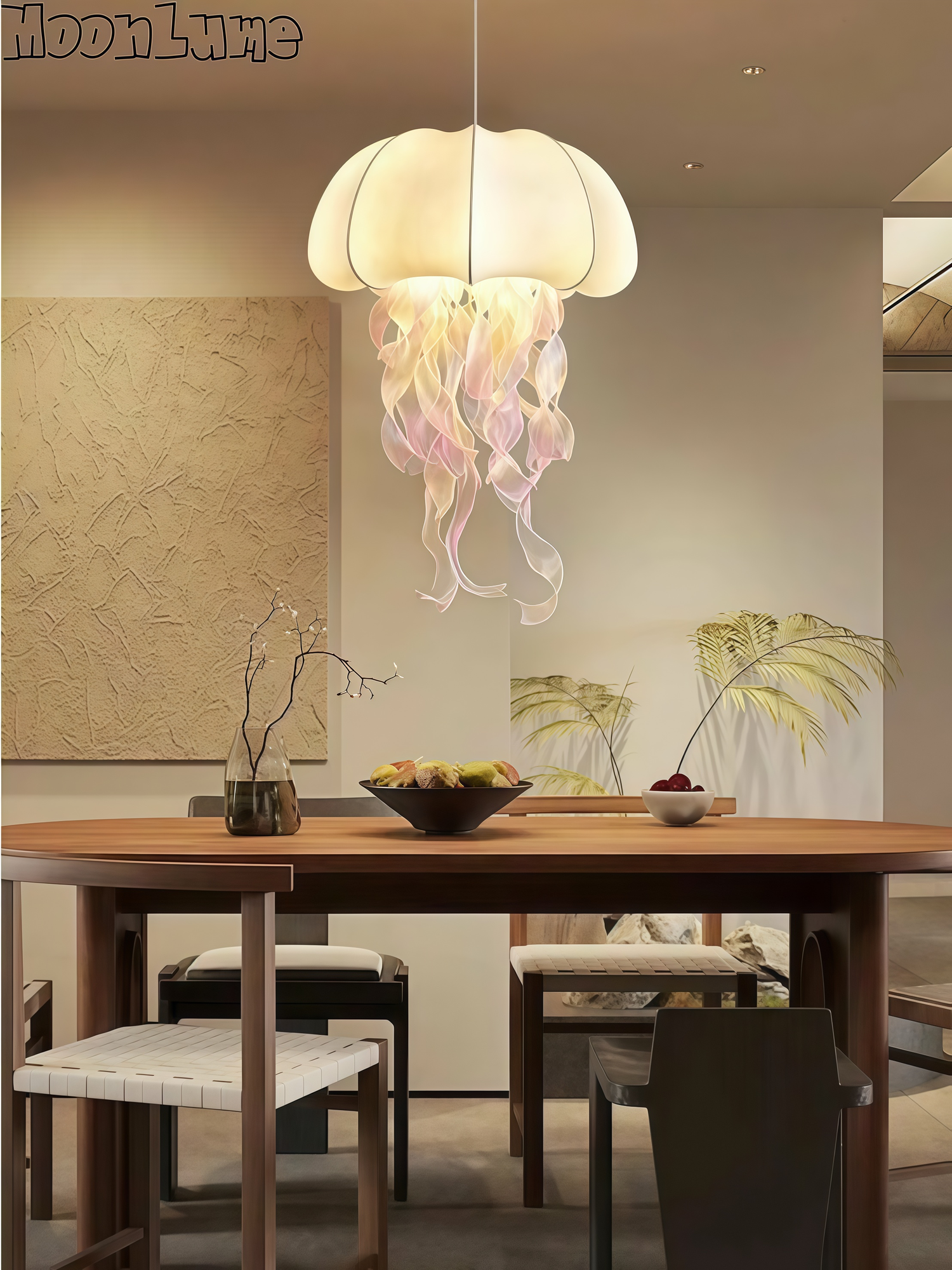 Люстра, в виде медузы, E27, светодиодные лампы, 1 источник света，45cm