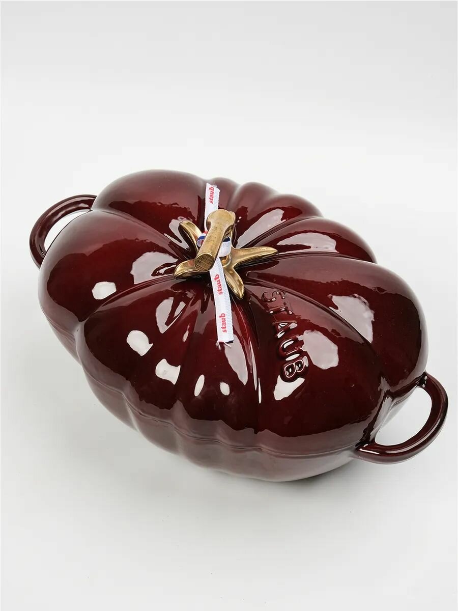 Кокот Staub Помидор, чугун, 25см, 2.9л, антипригарный, бордовый